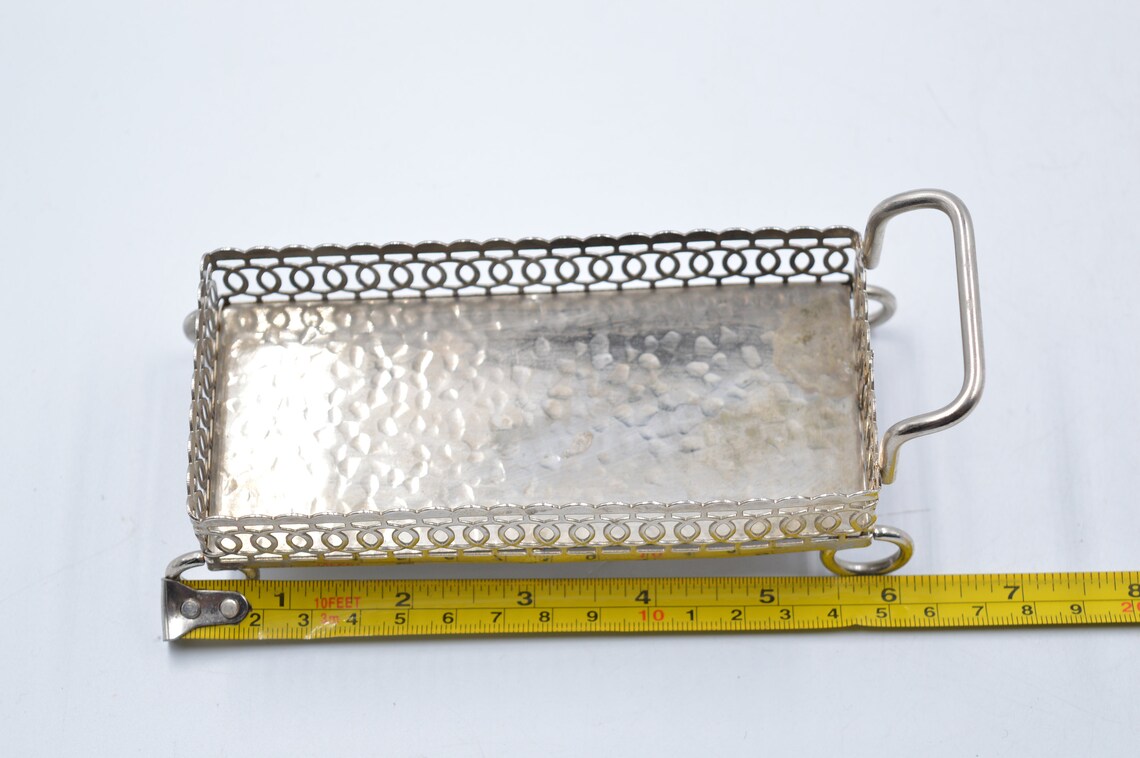 Metal serving tray Vintage table decor | Etsy