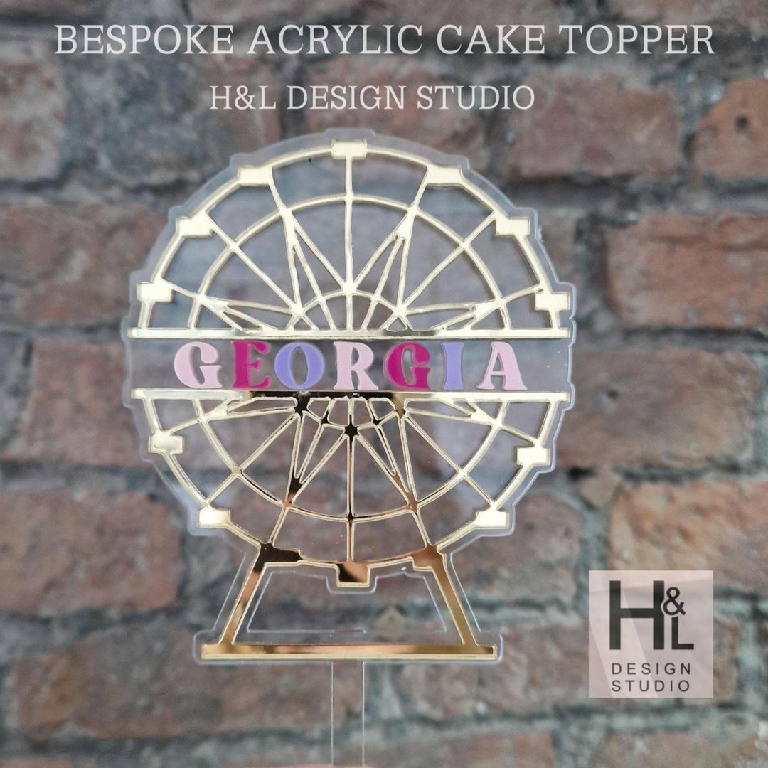 Personalised Festival Ferris Wheel Cake Topper - Etsy