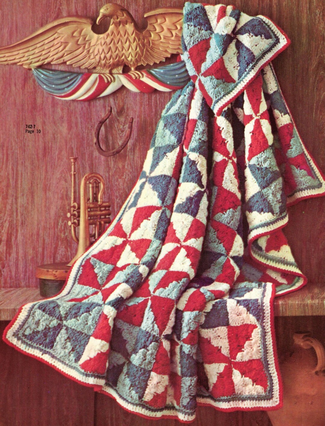 Patchwork Afghan Vintage Crochet Pattern PDF - Etsy