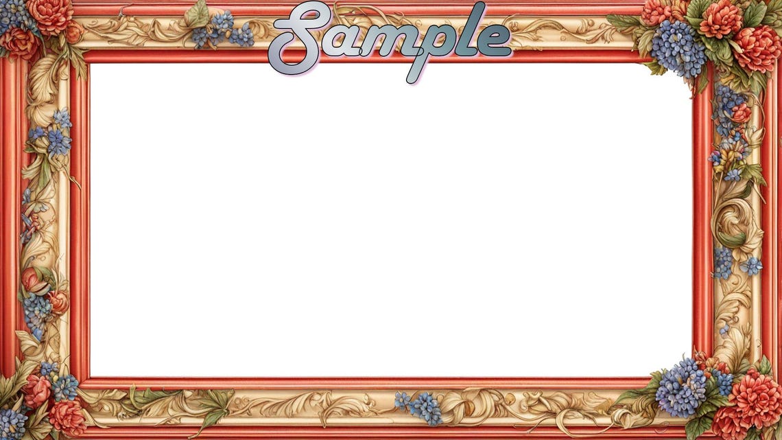 Set of 4 Digital Frames 1920 X 1080 PNG Files - Etsy