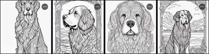 Set of 4 Newfoundland Coloring Pages - Etsy