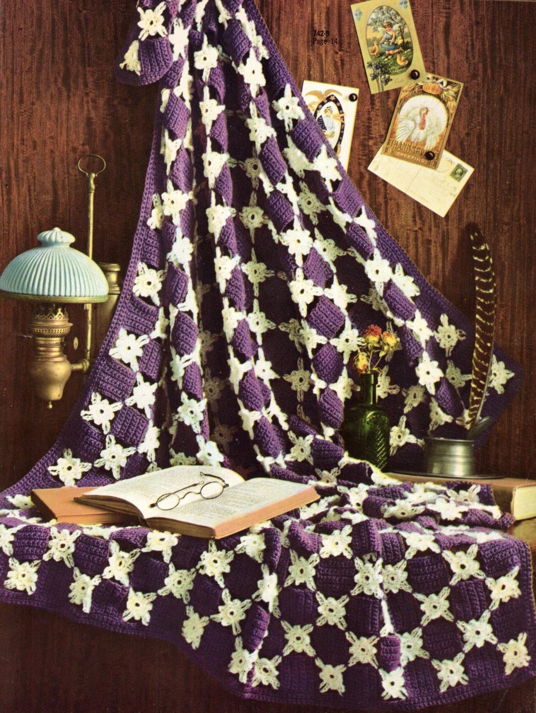 Daisy Afghan Vintage Crochet Pattern PDF - Etsy