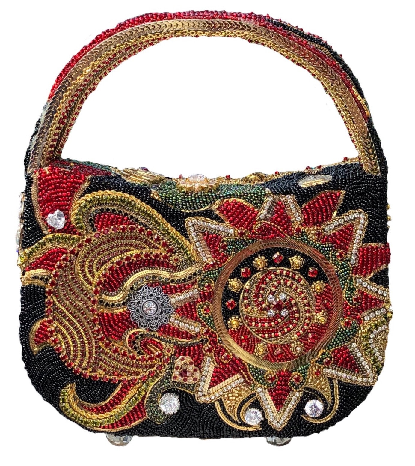 Red Beaded Handbag - Etsy