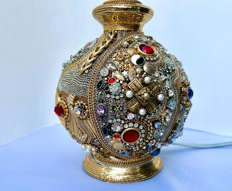 Jeweled Table Lamp - Etsy