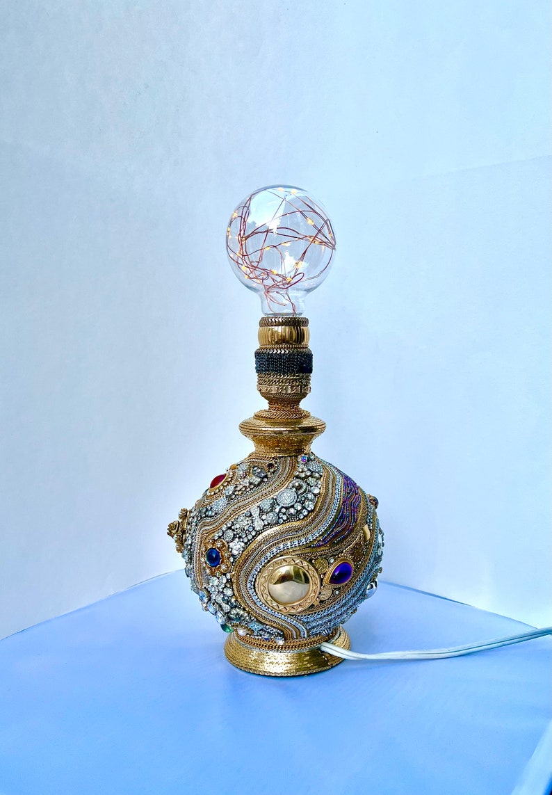Jeweled Table Lamp - Etsy