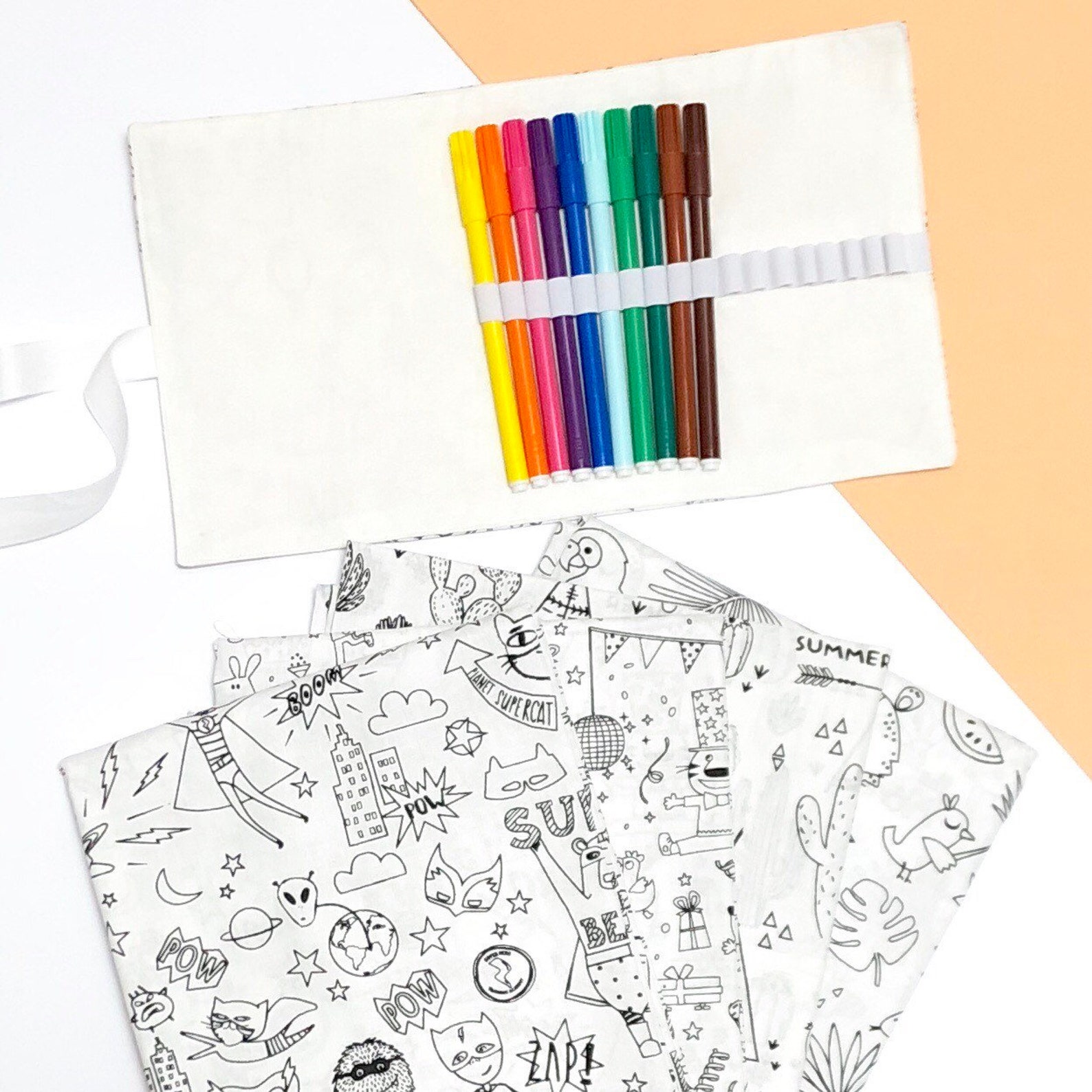 Trousse à colorier pour enfants réutilisable - Etsy France