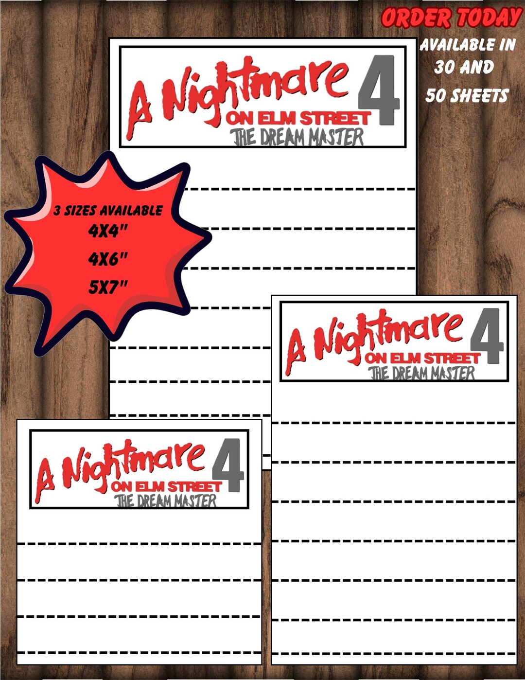 Horror Movie Stationery | Scary to Do List Notepad | Gothic Desk ...