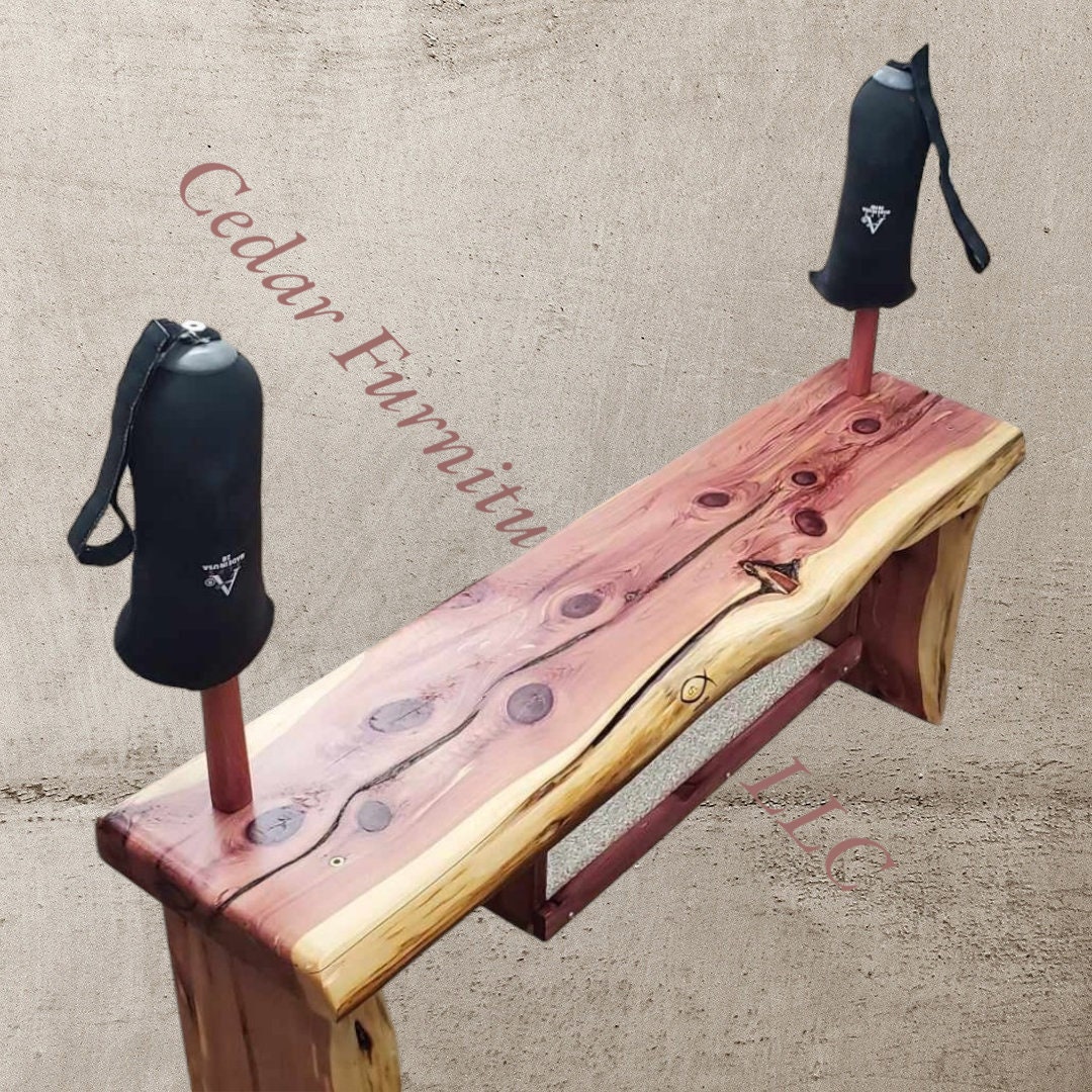 Cedar Bench With Amputee Liner Stands - Etsy