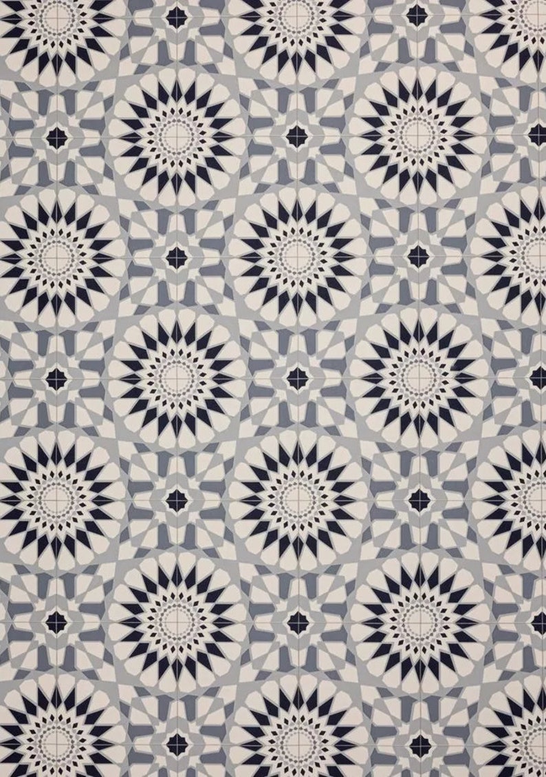 SAMPLE. Fes Blue Sheet Vinyl Flooring - Etsy UK