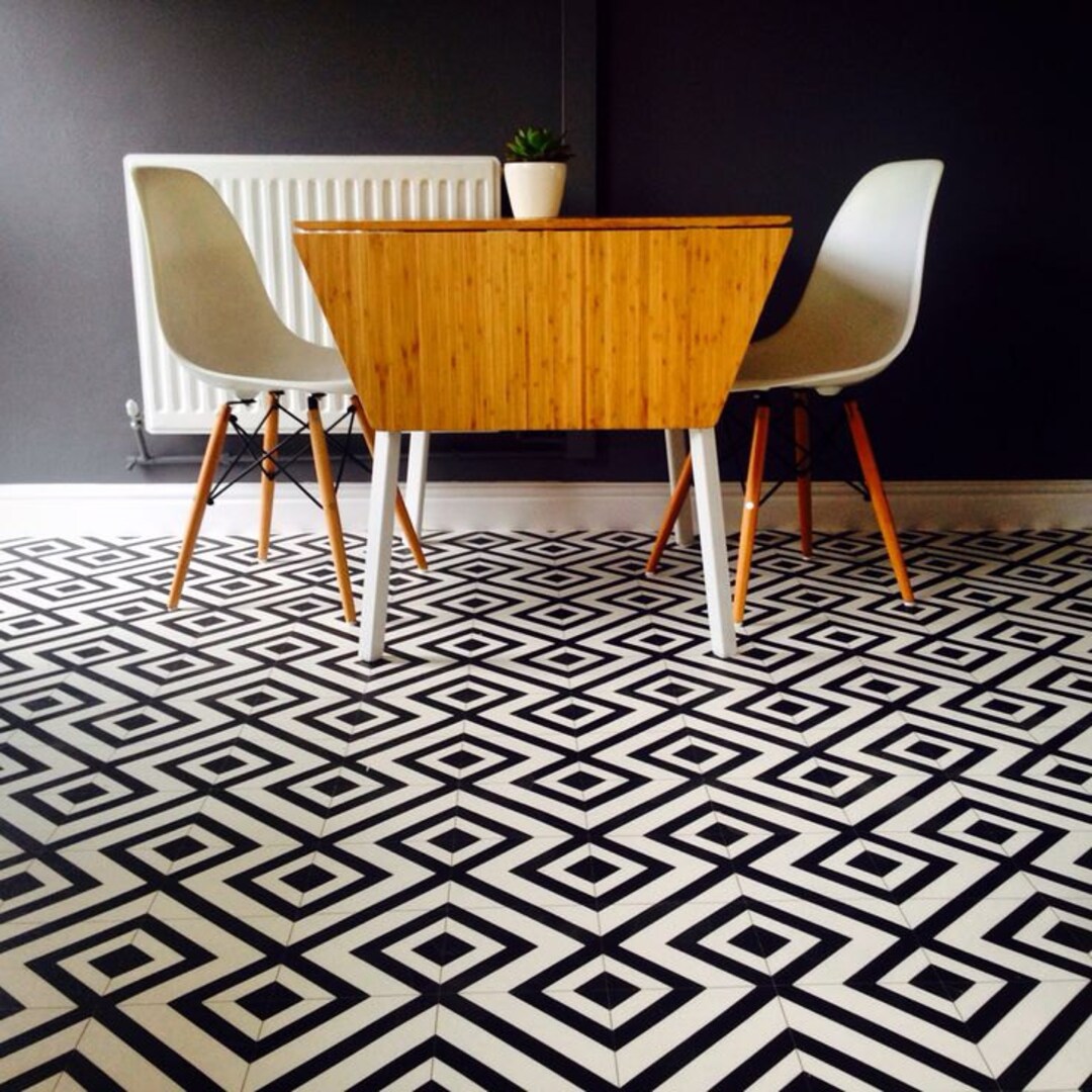 Geometric vinyl flooring store