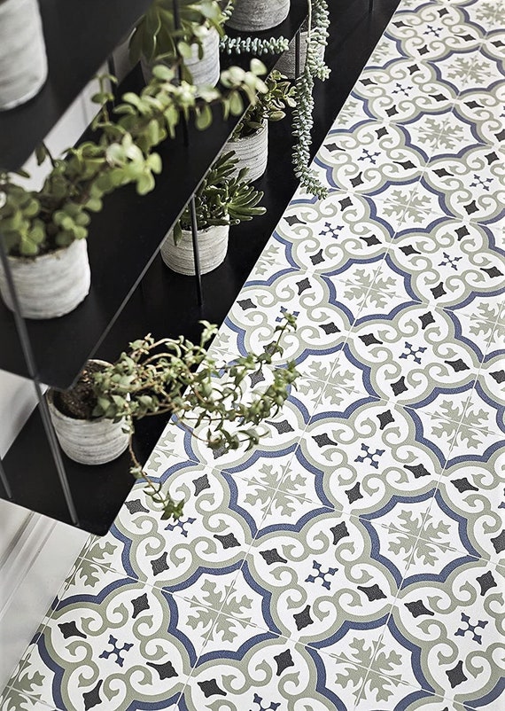 Cuenca Blue Sheet Vinyl Flooring. 2 Metre Wide Roll. - Etsy