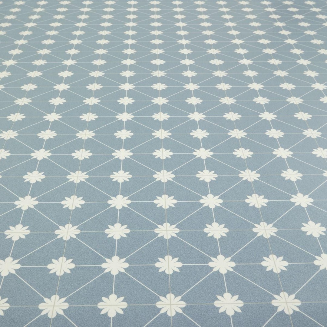 Laura Blue Sheet Vinyl Flooring. 3 Metre Wide Roll. (118") - Etsy