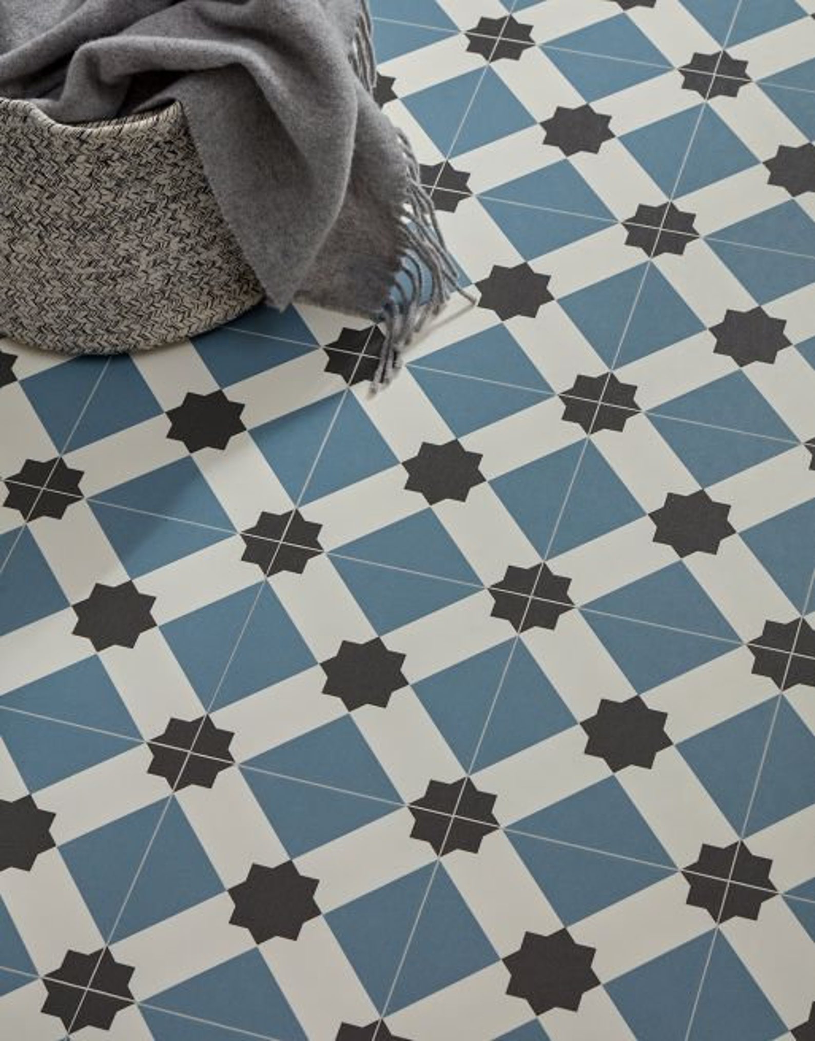 Edwardian Star Blue Sheet Vinyl Flooring. 2 Metre Wide Roll (78"). - Etsy