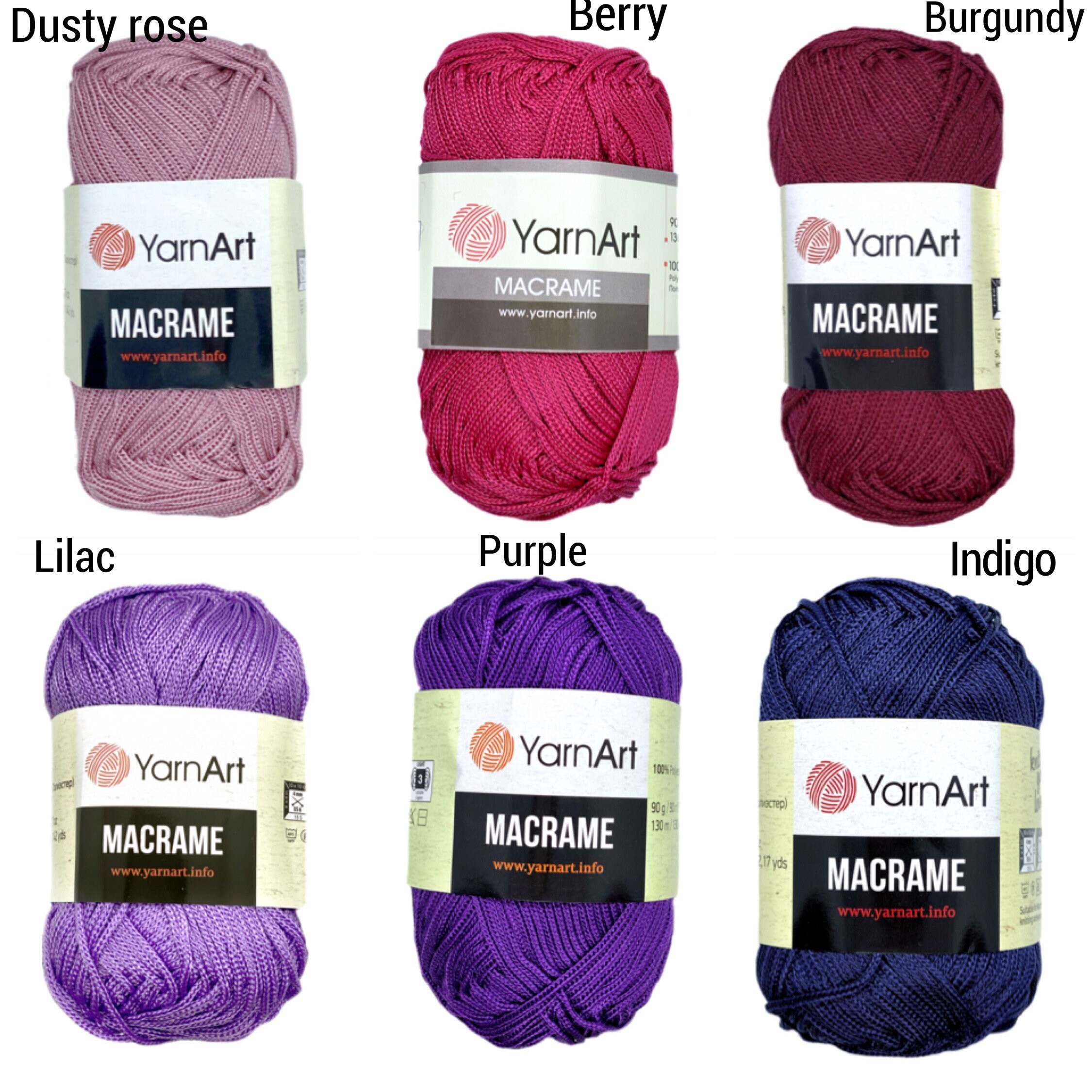 Polyester Macrame Cord 2 mm Polyester rope Macrame craft yarn | Etsy