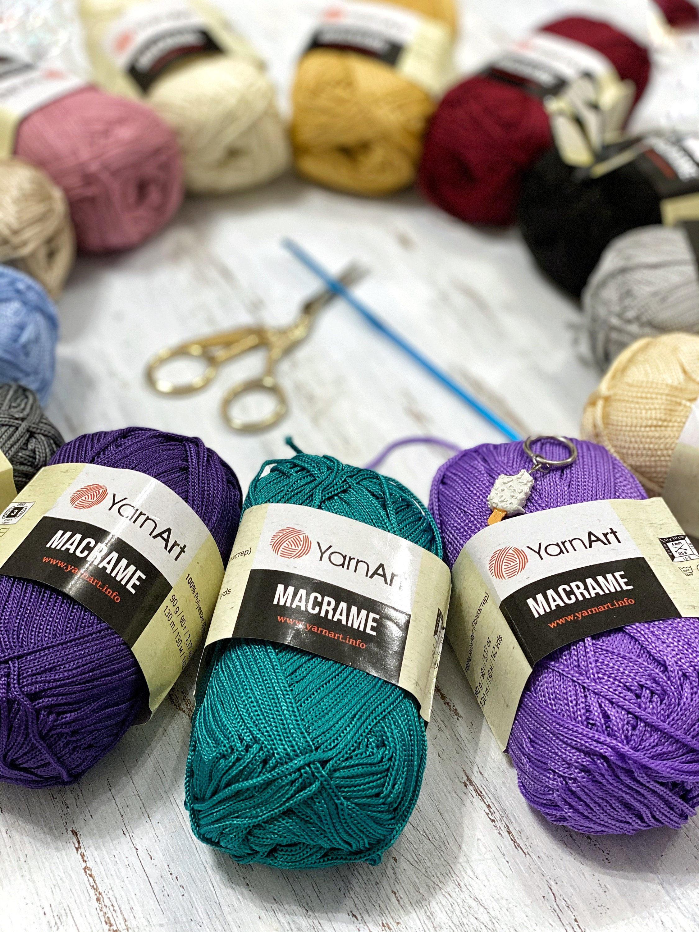 Polyester Macrame Cord 2 mm Polyester rope Macrame craft yarn | Etsy