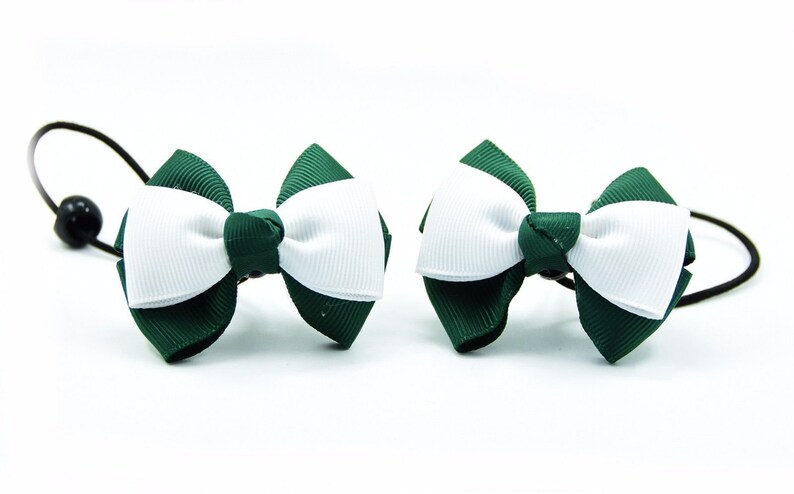 Set of 10 Dark Green Girls School Hair Accessories Gingham Set - Etsy UK