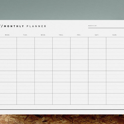 Yearly Planner Printable Vertical Year at a Glance | Etsy