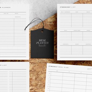Printable Meal Planner Bundle | Weekly Meal Planner | Meal Schedule ...
