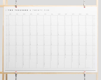 2025 A1 Calendar Wall Planner *digital Download* - Etsy