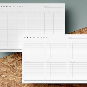 Printable Planner Bundle | Undated Planner Pages | Yearly Monthly ...