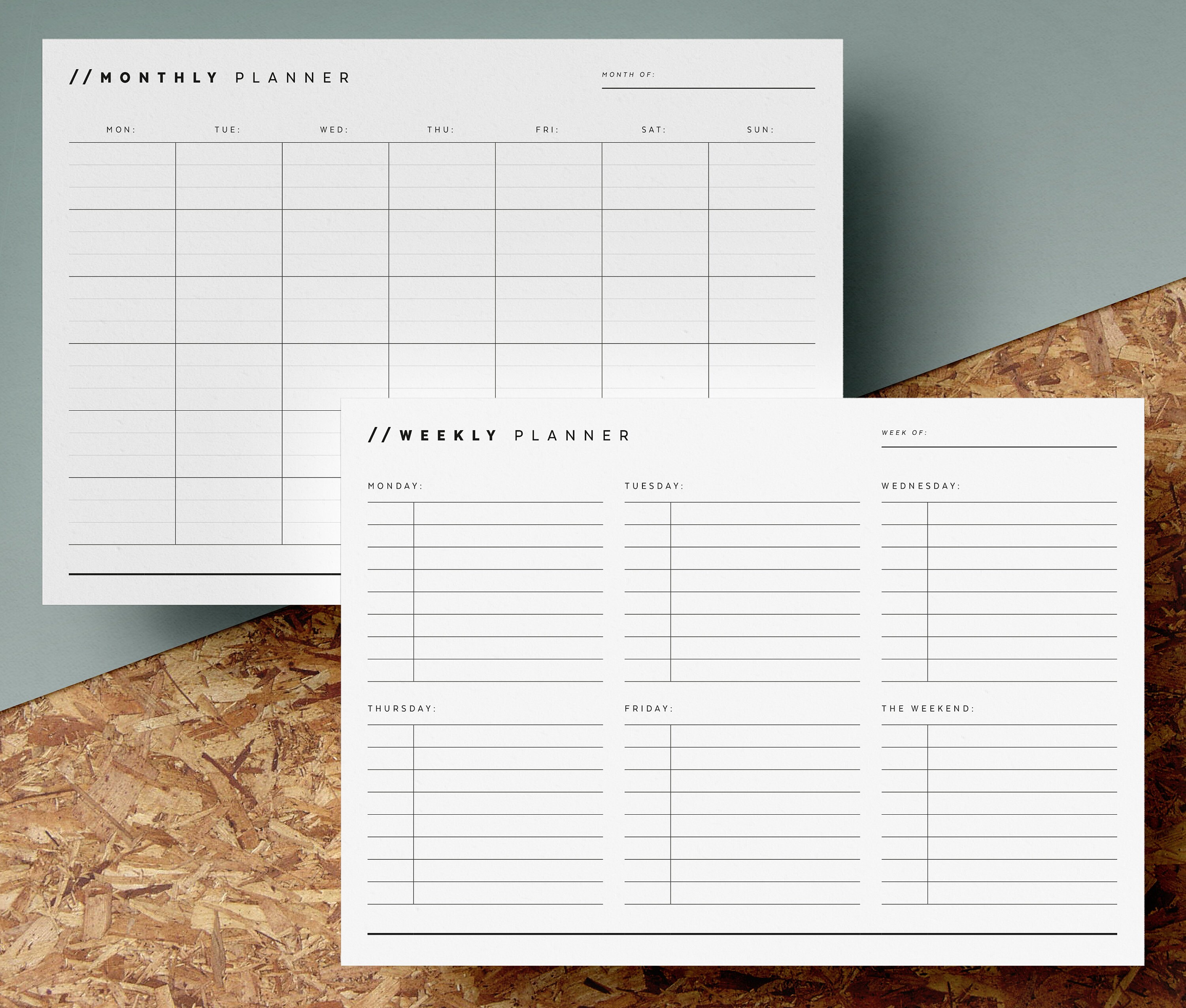 Printable Planner Bundle | Undated Planner Pages | Yearly Monthly ...