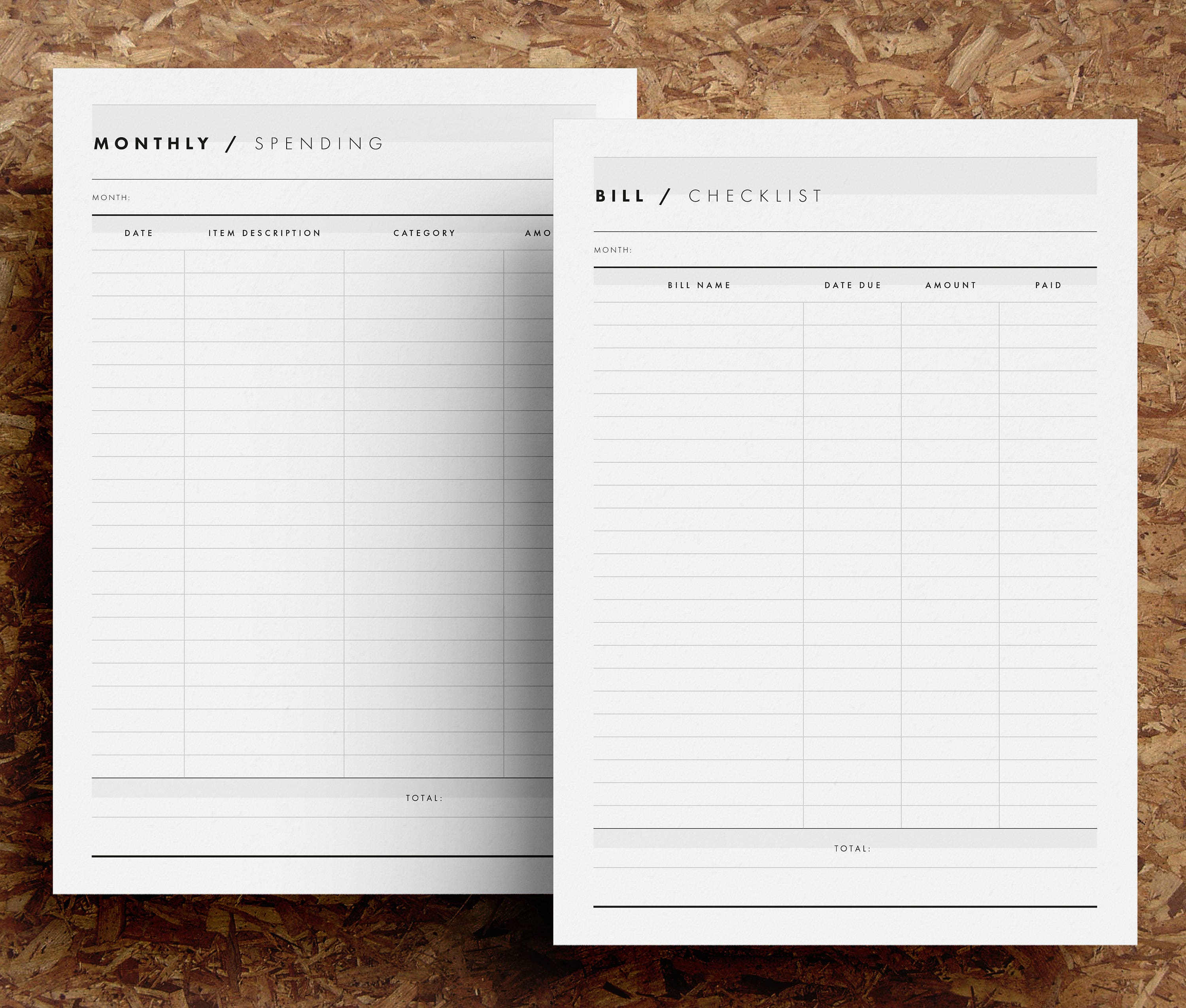 Printable Financial Planner Bundle | Spending & Budget Tracker | Bill ...
