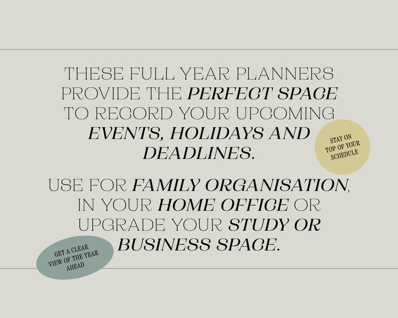 2026 + 2027 Printable Wall Planner Duo | A2 & A1 Portrait Yearly ...