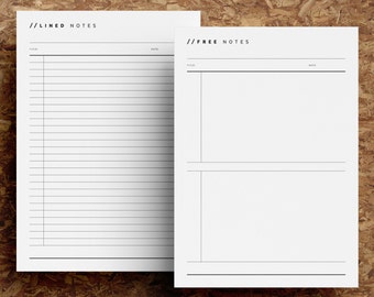 Half Letter Notes Pages - Etsy