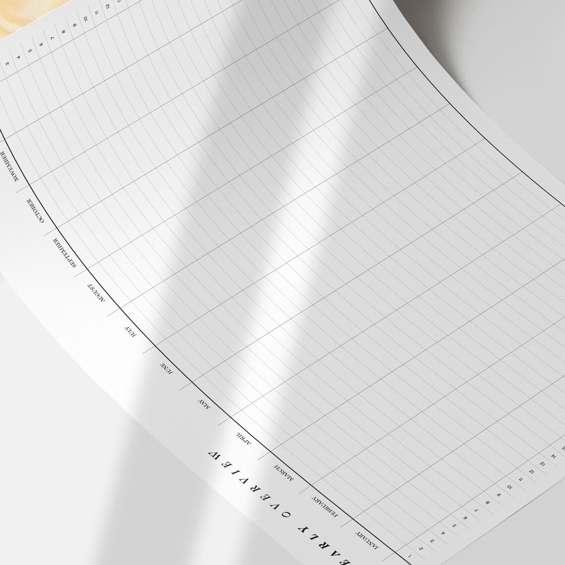 A2 & A1 UNDATED Landscape Wall Planner | Printable PDF | Any Year ...