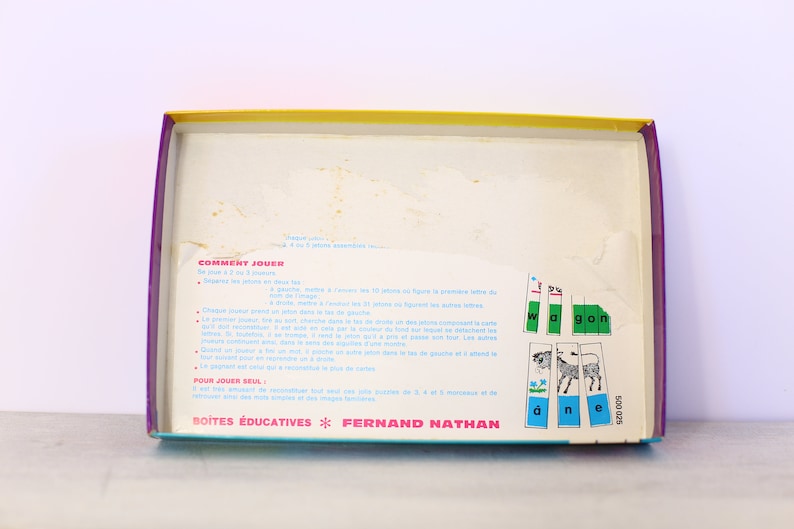 Vintage French Educative Game Fernand Nathan - Illustrated Game for ...