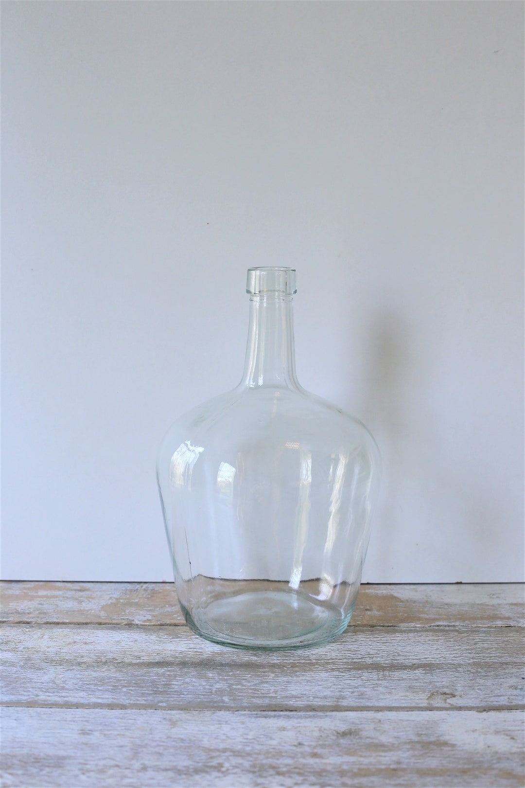 Small Vintage Demijohn From France - Retro Antique Glass Bottle ...