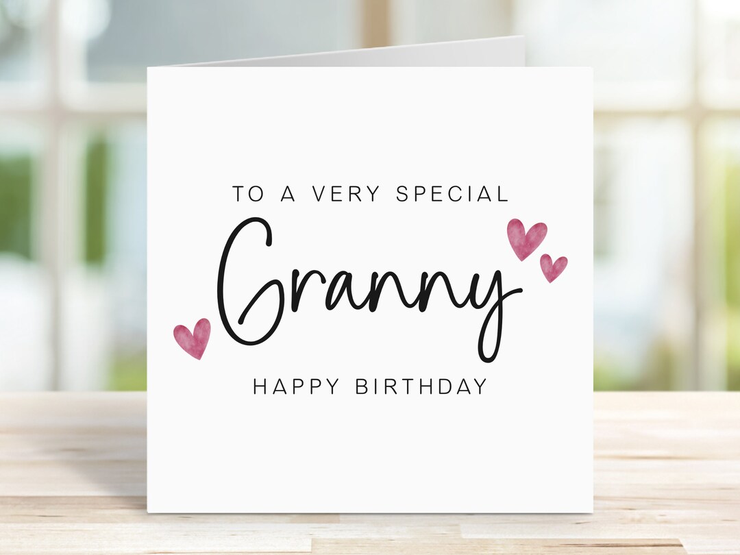 Granny Birthday Card Gran Greetings Card to A Very Special Grandma ...