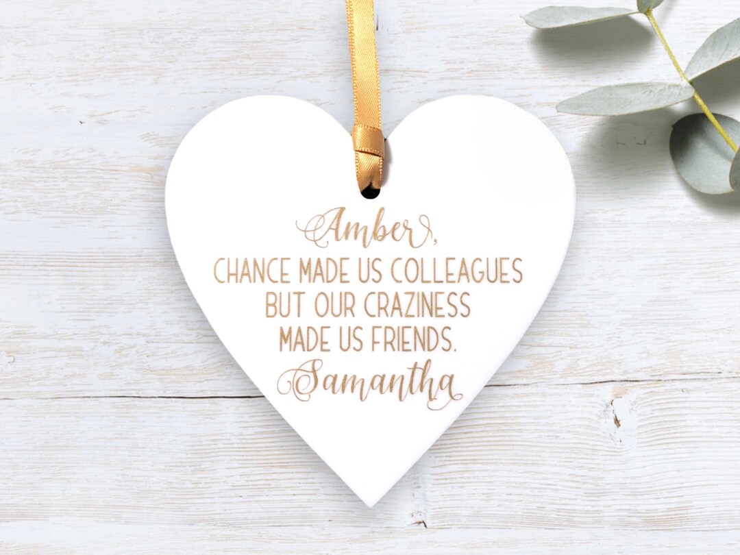 Personalised Chance Made Us Colleagues Sign ~ Engraved Colleague Gift ...