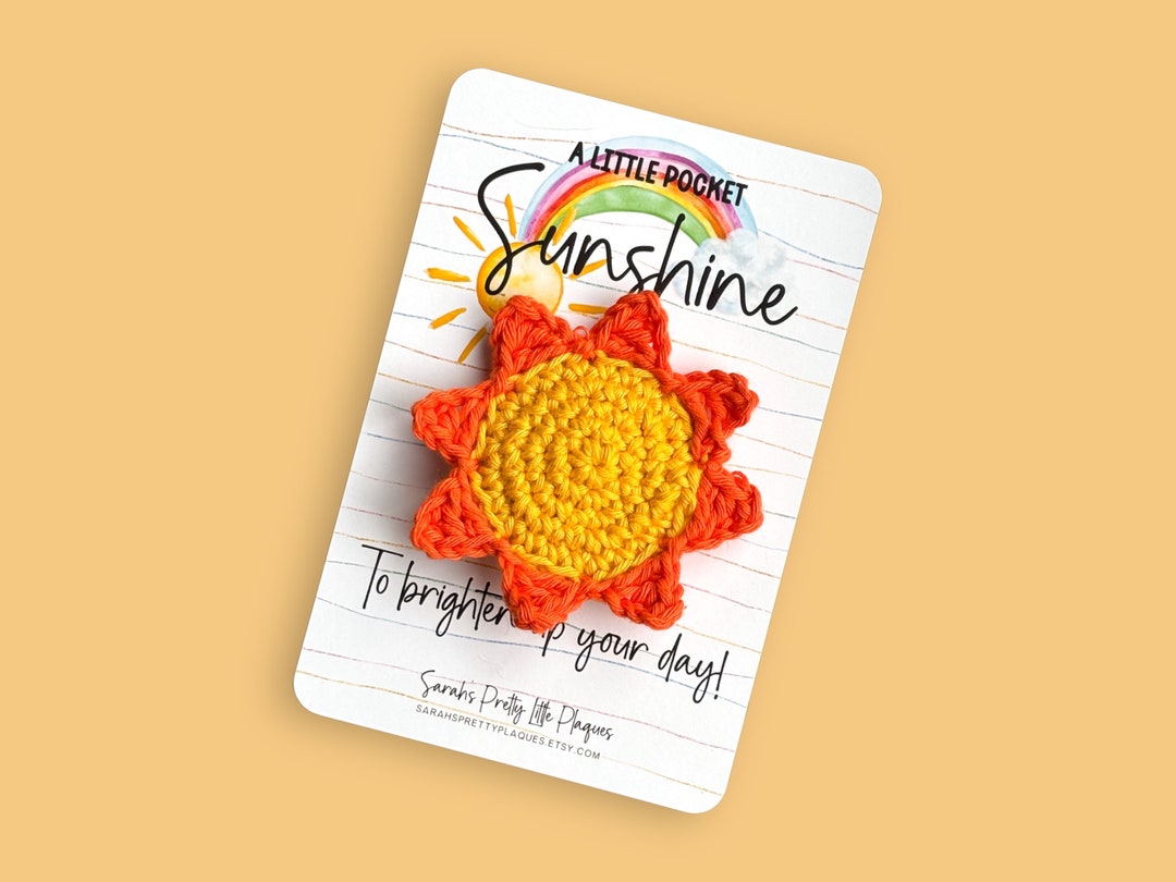 Sunshine Pocket Hug A Little Crochet Sun Crocheted Pocket Sunshine ...
