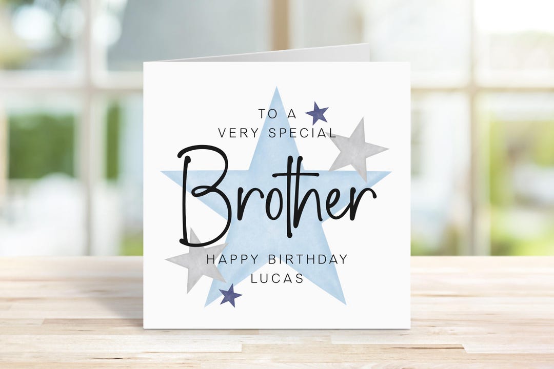 Personalised Brother Birthday Card ~ Bro Greetings Card ~ to A Very ...
