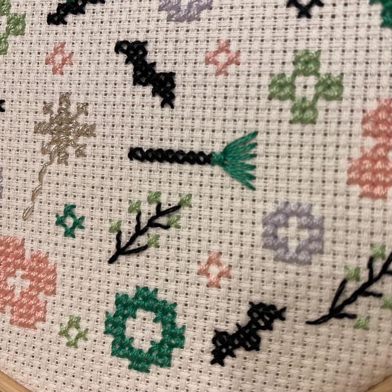 Mini Wicked Inspired Modern Cross Stitch Kit - Etsy Canada