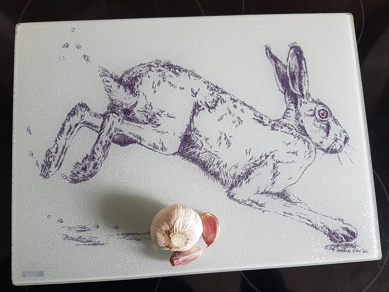 British Robin Glass Worktop Saver-bird Art Glass Chopping Boardwildlife ...