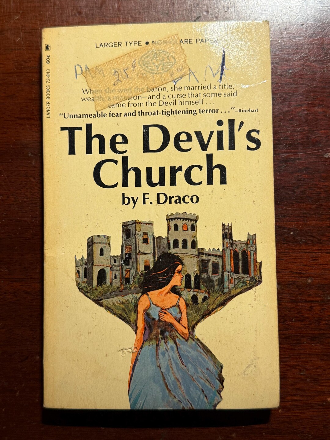 The Devils Church F Draco Gothic Horror 1969 1960s Vintage Paperback ...