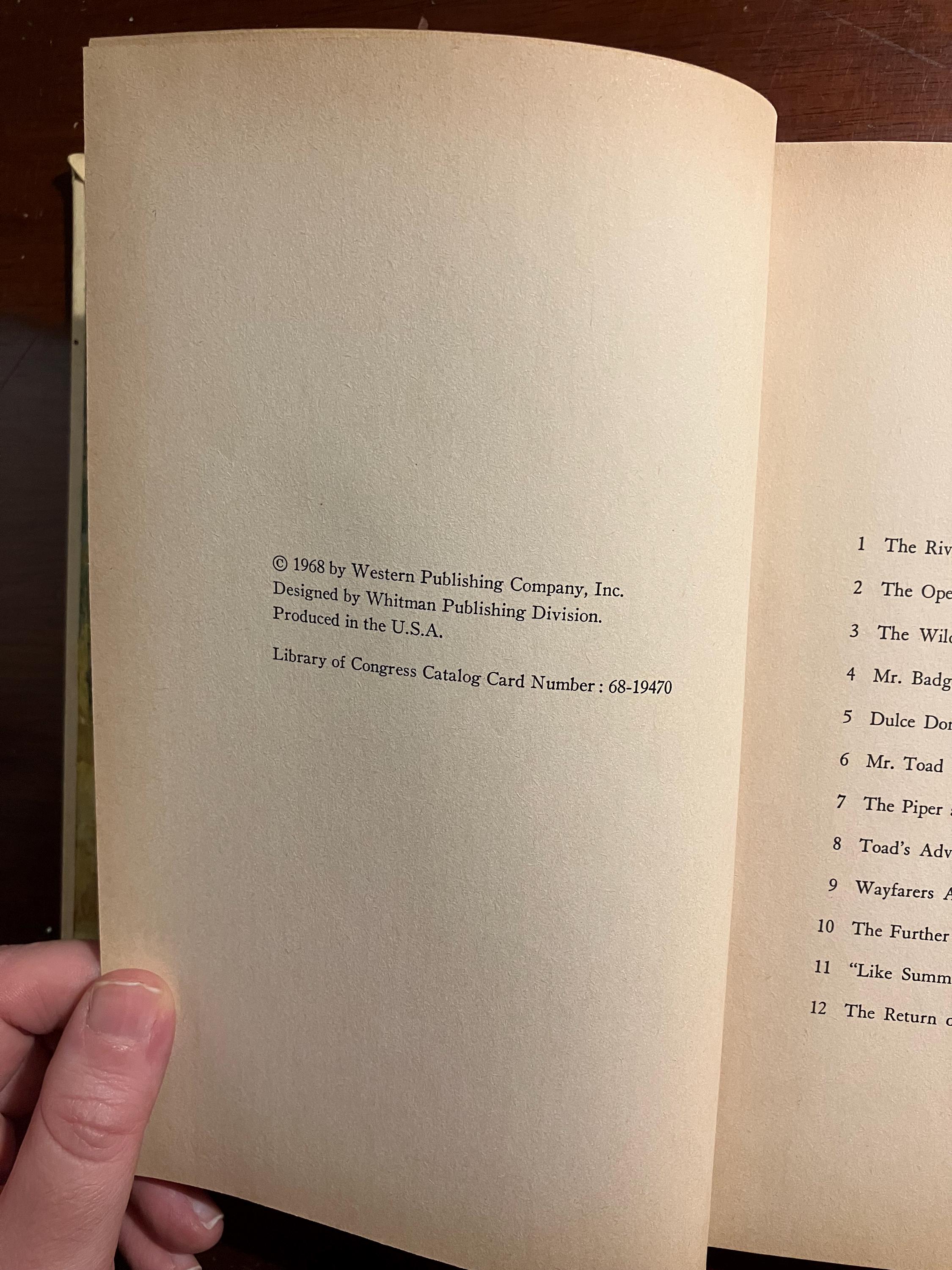 The Wind in the Willows Kenneth Grahame 1968 160s Vintage Hardcover ...