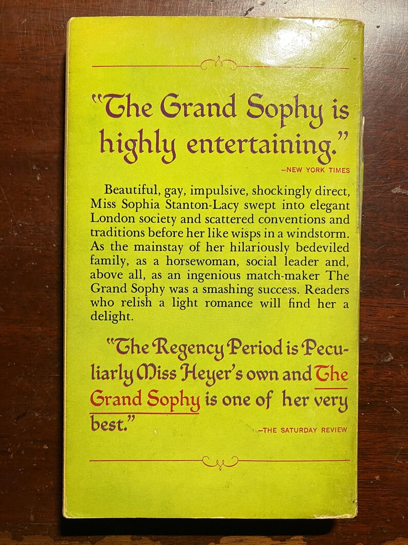The Grand Sophy George Heyer Ace 1950 1950s Gothic Horror Vintage Mass ...