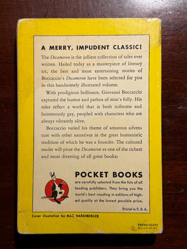 Tales From the Decameron Giovanni Boccaccio 1948 1940s Vintage Mass ...