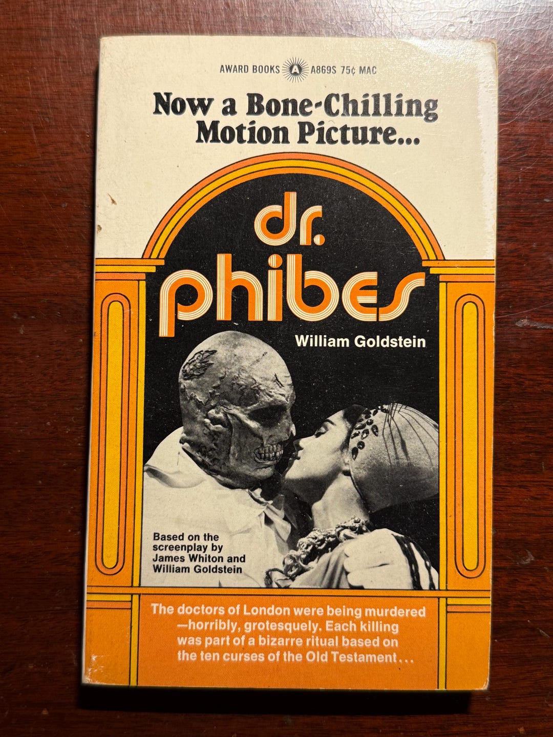 Dr. Phibes William Goldstein 1971 1970s Vintage Mass Market Paperback ...