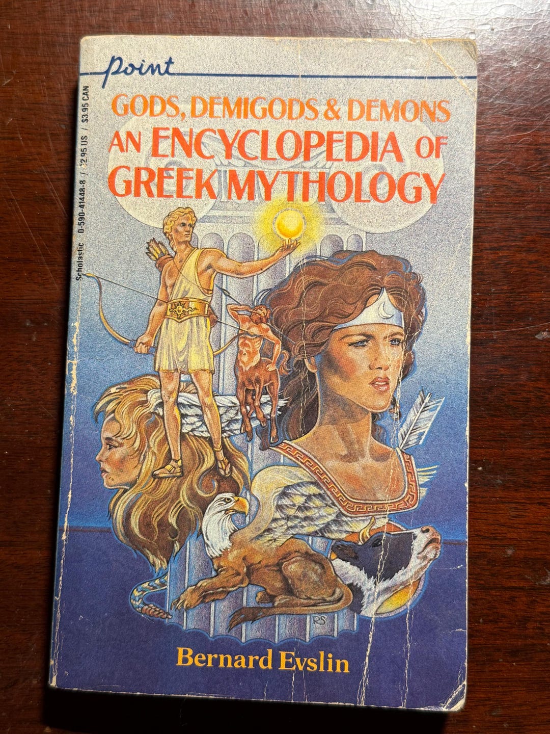 Gods, Demigods & Demons Encyclopedia of Greek Mythology Bernard Evslin 1975 1970s Vintage Mass ...
