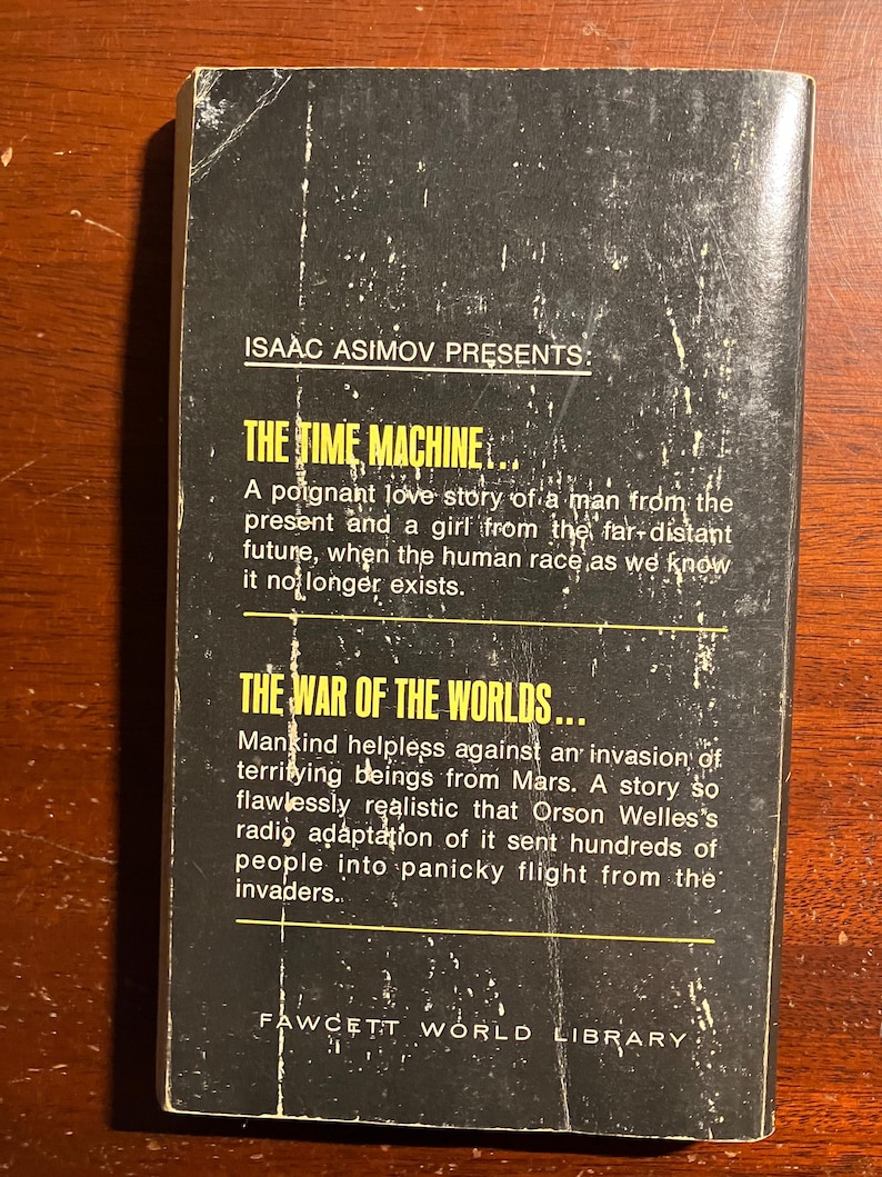 H G Wells the Time Machine the War of the Worlds Isaac Asimov Fawcett ...