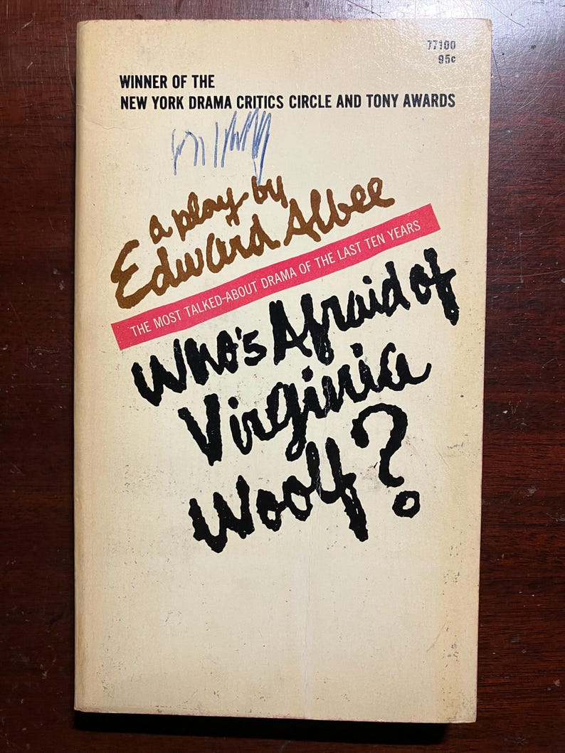 Who’s Afraid of Virginia Woolf? Play Edward Albee 1969 1960s Vintage ...