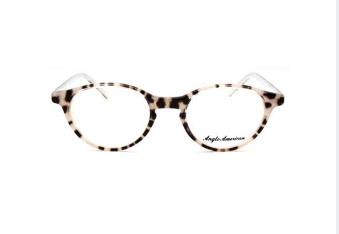 Anglo American Panto Shaped Black and White Animal Print Eyewear Model ...