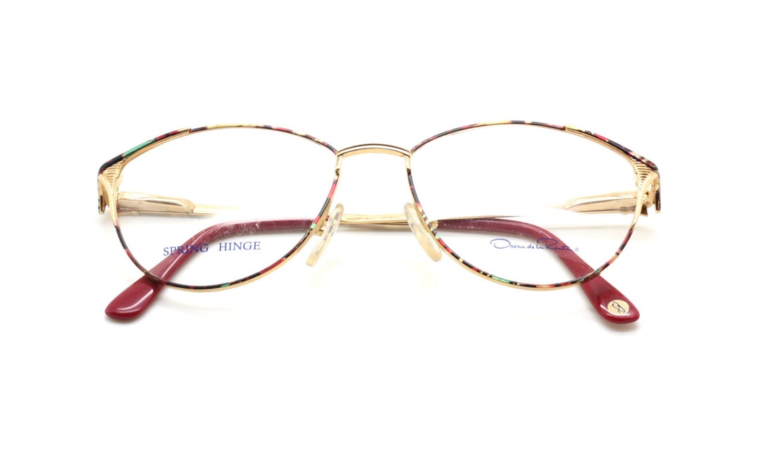 Amazing Panto Shaped Glasses by Oscar De La Renta 60 Multi Coloured ...