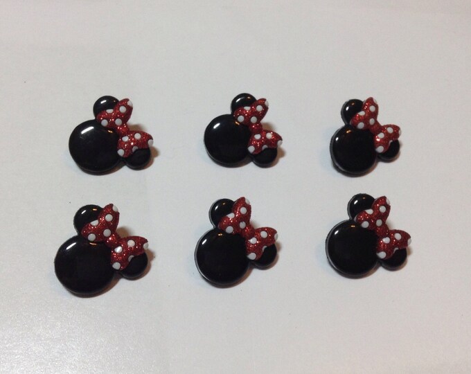 Minnie Button Set of 6 Disney Ear Buttons Disney Buttons - Etsy
