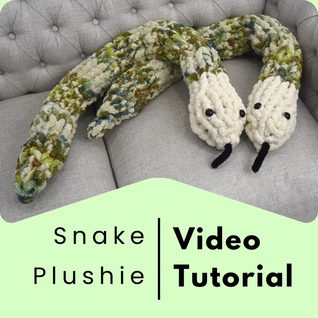 SNAKE PLUSHIE, Video Tutorial, Hand Knitting - Etsy