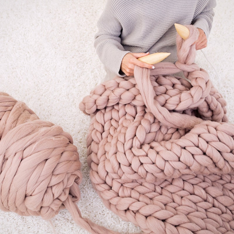 Chunky Knit Blanket Kit - Etsy